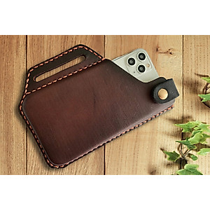 Case for iPhone 5 13 Pro Max, made of genuine leather with a belt clip (iPhone XR)