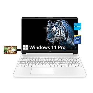 HP Pavilion Business Laptop, 15.6" HD Display, 11th Gen Intel Core i3-1115G4 Processor, Windows 11 Pro, 16GB RAM, 512GB SSD, Webcam, HDMI, Type-C, Numeric Keypad, Long Battery Life, PC Mall USB Card