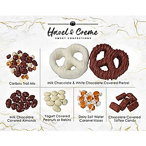 Hazel & Creme Chocolate Gift Basket - Chocolate Assortment Gift Box - Gourmet Gift Food, Holiday, Birthdays, Sympathy, Corporate Gift Tin Him and Her