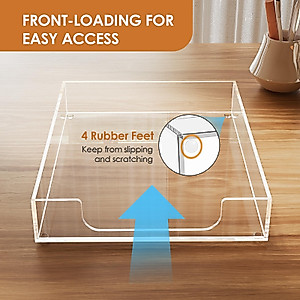 MaxGear Acrylic Letter Tray Letter Organizer Desk Tray Paper Tray Document Tray File Tray File Organizer for Magazines/Folders/Notebooks/Stationery/Desk Accessories, Clear