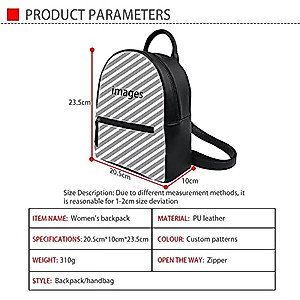 WHOSGNIHT Girls Backpack Bag Universe Mushroom Butterfly Floral Mini Leather Shoulder Handbag Waterproof Satchel