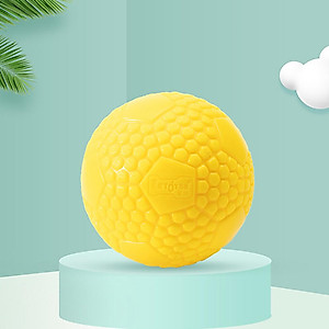 Yustery 2Pcs Dog Squeaky Balls Toys Plastic Rugby Football Toys Interactive Dog Toys Dog Bite Toys