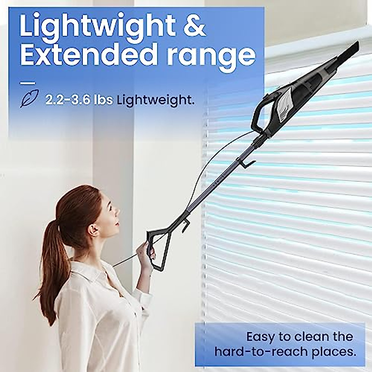 Fichaiy Corded Stick Vacuum Cleaner, Lightweight 3-in-1 Small Vacuums, 600W Powerful Suction Handheld Vac Electric Brooms for Hardwood Floor Pet Hair