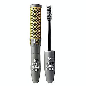 IT Cosmetics Lash Blowout Mascara, Black - Lifts, Volumizes & Separates Lashes - Unique Wand Developed with Drybar - Contains Biotin - 0.24 fl oz