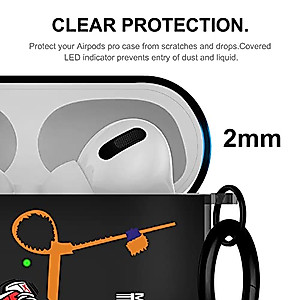 EJMM for Airpods Pro Case, Special Designed Hot Off Sport Patten Airpods Pro Case Cover Compatible Airpods Pro 2019 for Men Women,Black Red Shoes