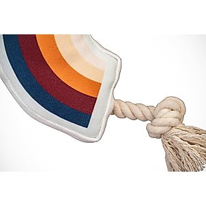 Mojave Dog Desert Rainbow Plush Rope Chew Toy, Plush Rope for Tugging, Rope for Dental Cleaning, Durable Heavy Duty Canvas for Heavy Chewers, Small, Medium Dogs