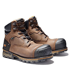 Timberland PRO Men's Boondock 6 Inch Composite Safety Toe Waterproof Industrial Work Boot, Brown, 5