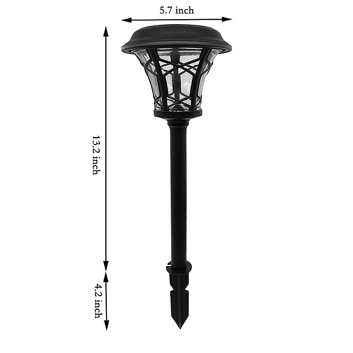 YLHDRILY 6 Pack Solar Path Lights High Lumen Super Bright SMD LED Solar Outdoor Stainless Steel & Glass Waterproof Landscape Lights for Pathway,Garden,Yard, Patio, Walkway,Driveway,