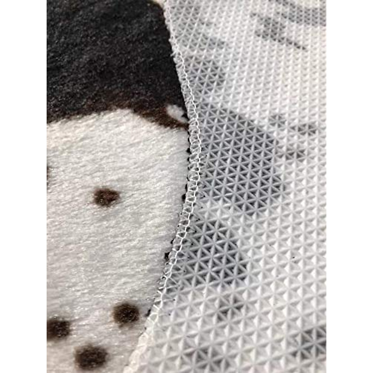 Cow Print Rug 110cmx75cm Faux Cowhide Area Carpet Animal Print Mat for Living Room Bedroom Non-Slip (Cow,Small)