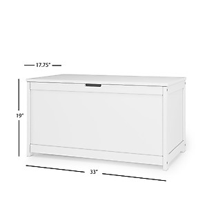 Child Craft Scout 4-Piece Nursery Set with 4-in-1 Convertible Crib, Dresser with Changing Table Topper, Cozy Glider, and Toy Box, Grows with Your Baby (Matte White)