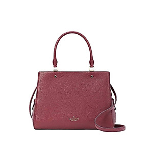 Kate Spade New York Kate Spade Leila Medium Triple Compartment Satchel Crossbody Bag Purse Handbag (Cherrywood)