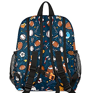OSAM SPACE Sports Ball Backpack for Boy Basketball Football Small Backpack 12 Inche for Kids,Toddler Backpack with Chest Strap