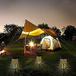 Gifts for Women, Kwaiffeo Solar Lanterns for Garden Patio Yard Decor, Retro Solar Table Lights with 4 Solar Top Panels, Birthday Gifts for Women, Gifts for Mom Grandma Teacher, 2 Pack