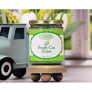 Fresh Cut Grass Scented Blended Soy Candle by Just Makes Scents (12 oz)