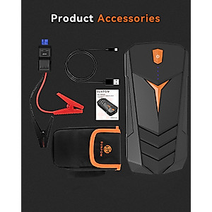 SUNPOW Jump Starter, 1500A Peak Car Jump Starter for Up to 8L Gas or 6.0L Diesel Engine, 12V Auto Lithium Battery Booster for Cars, Trucks, SUV, Portable Power Pack Jump Box with LED Light