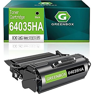 GREENBOX Remanufature Toner Cartridge Replacement for Lexmark 64035HA for T640 T640dn T640dtn T640N T640tn T642 T642dtn T642n T642tn T644 T644dtn T644n T644tn T642e Printer (1 Black)