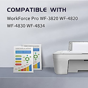 ZIPRINT Remanufactured Ink Cartridge Replacement for EPSON 822XL 822 XL T822XL Use with Workforce Pro WF-3820 WF-4830 WF-4834 WF-4820 Ink Printer (Black, Cyan, Yellow, Magenta, 4-Pack)