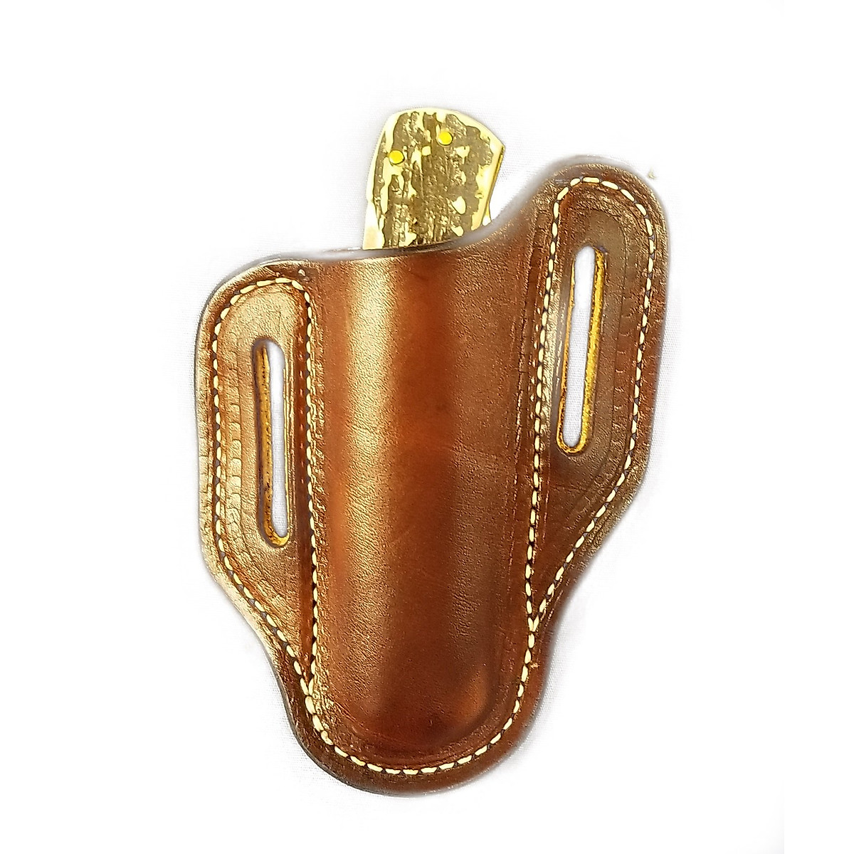 Brown Folding Hunter Leather Knife Sheath