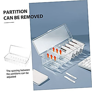 Cabilock 3 Sets Card Storage Box Business Card Plastic Holders Business Card Case Cards Storage Case Business Card Stand Card Stands for Display Child With Cover The Pet Card Box