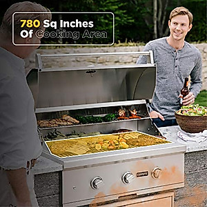 Coyote C-Series 34-Inch, 3-Burner Built-in Propane Gas Grill - C2C34LP