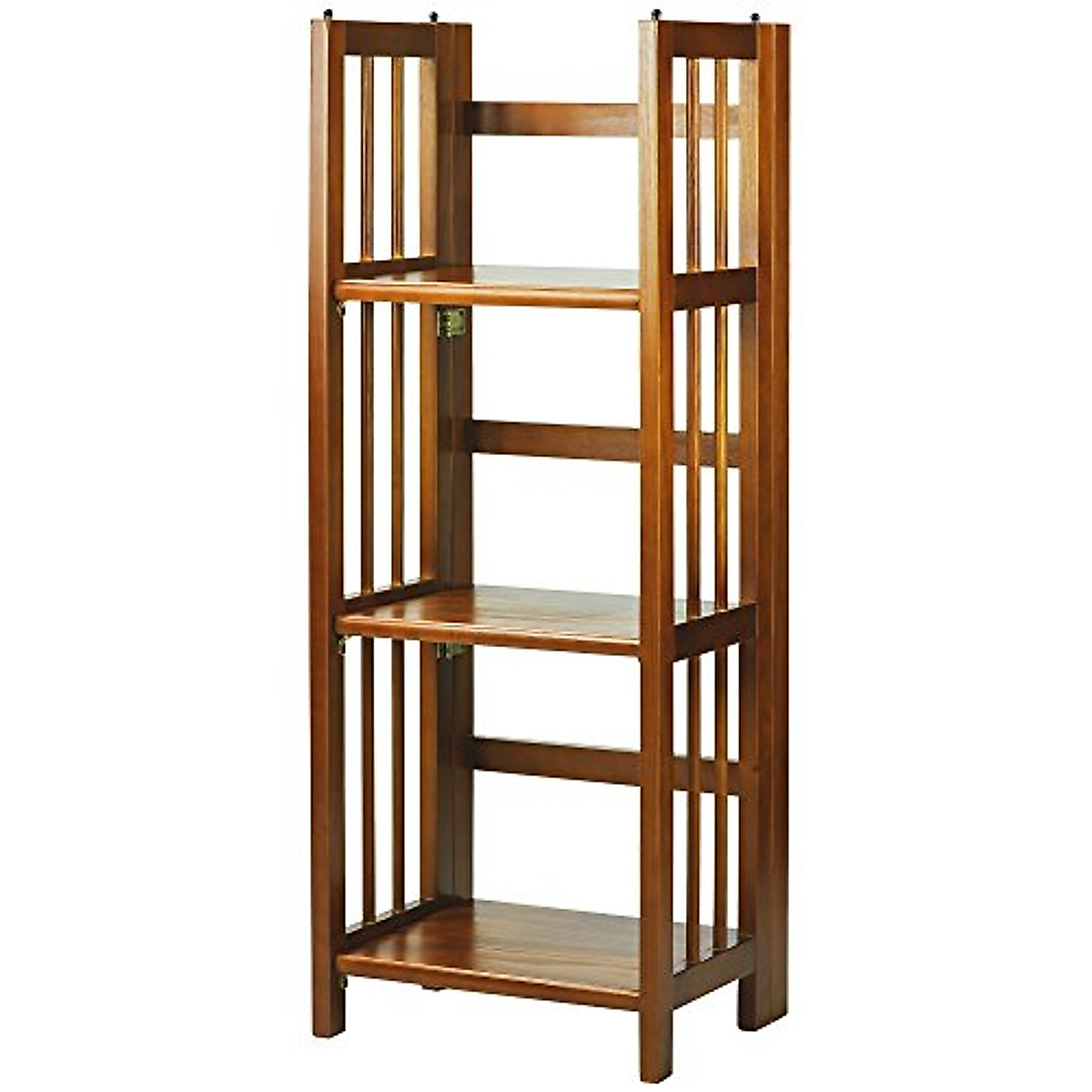 Casual Home 3-Shelf Folding Bookcase (14" Wide)-Honey Oak