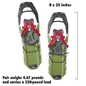 MSR unisex adult 25 Inch Pair snowshoes, Olive, 25-Inch Pair US