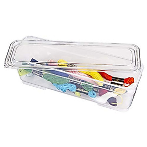 ArtBin 6971AG XL Bins with Lids 4-Pack, [4] Extra Long Art & Craft Organizer Boxes, Clear