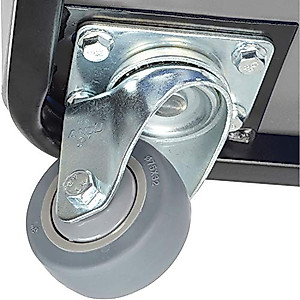 Global Industrial 12 Bushel Plastic Bulk Box Truck, Steel Chassis Base, Gray, 38-2/5"L x 28-9/10"W x 33" H