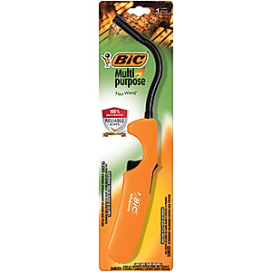 BIC Flex Wand Lighter, Assorted Handle Colors, 10-Pack