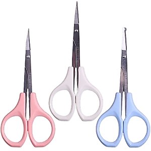 Humbee Hair Trimming Scissors Set, Grooming Scissors for Facial Hair, Nose Hair, Mustache, and Beard Grooming, Stainless Steel Eyebrow Scissors