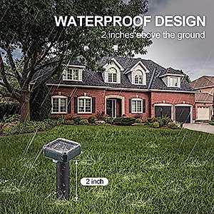 AMIAEDU Mole Repellent Solar Powered 8 Pack, Waterproof Vole Chipmunk Outdoor, Gopher Ultrasonic for Lawn Garden, Groundhog Repeller, Snake