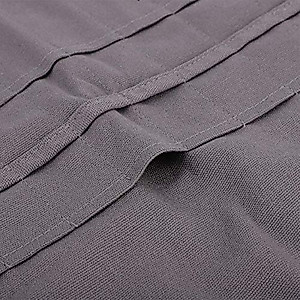 GLOGLOW Canvas Paintbrush Wrap Roll Up Case Holder, Gray Canvas Paintbrush Holder Paint Pen Roll Up Bag Case Travel Drawing Paintbrush Roll Organizer (Brushes NOT Included)