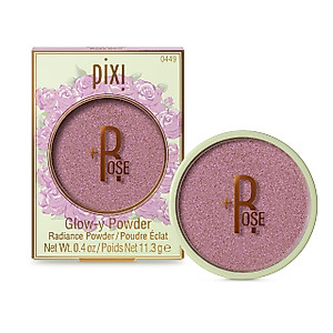 Pixi Beauty +Rose Glow-y Powder | Rose Extract Infused Color Tint Soothes & Hydrates Skin | Use As Blush Or Highlighter To Enliven Complexion | 0.4 Oz