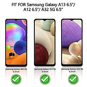 YWXTW Privacy Screen Protector for Samsung Galaxy A12/A13/A13 LTE/A32 5G/A03S/A02S, Upgraded Anti Spy Anti Peeping Tempered Glass Screen Protector Compatible with Galaxy A12/A13/A32 5G/A03S/A02S, 2-Pack (Black)