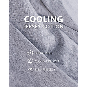 AngQi Pregnancy Pillows, U Shaped Pregnancy Body Pillow for Sleeping, 55 inch Maternity Pillow for Pregnant Women with Cooling Jersey Cover, Grey