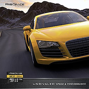 ProGrade Digital microSD Memory Card - V60 microSD Card for DSLR and Action Cameras - High Speed Transfer of Files & Large Storage - Up to 250MB/s Read and 130MB/s Write Speed 256 GB