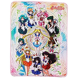 Great Eastern Entertainment Sailor Moon S Throw Blanket, Multicolor, 48" Wide x 60" Long
