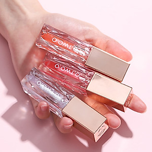 ZCMN Hydrating Lip Gloss Plumping Lip Oil Tinted Lip Balm Lip Care Transparent Toot Lip Oil, Long Lasting Nourishing Lip Glow Oil Non-sticky Big Brush Head Glitter Shine Primer Lip Tint