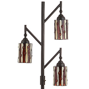 JONATHAN Y JYL8011A Clark Tiffany-Style 71" Multi-Light LED Floor Lamp, Tiffany, Traditional, Art Nouveau Style, Office, Living Room, Family Room, Dining Room, Bedroom, Foyer, Bronze