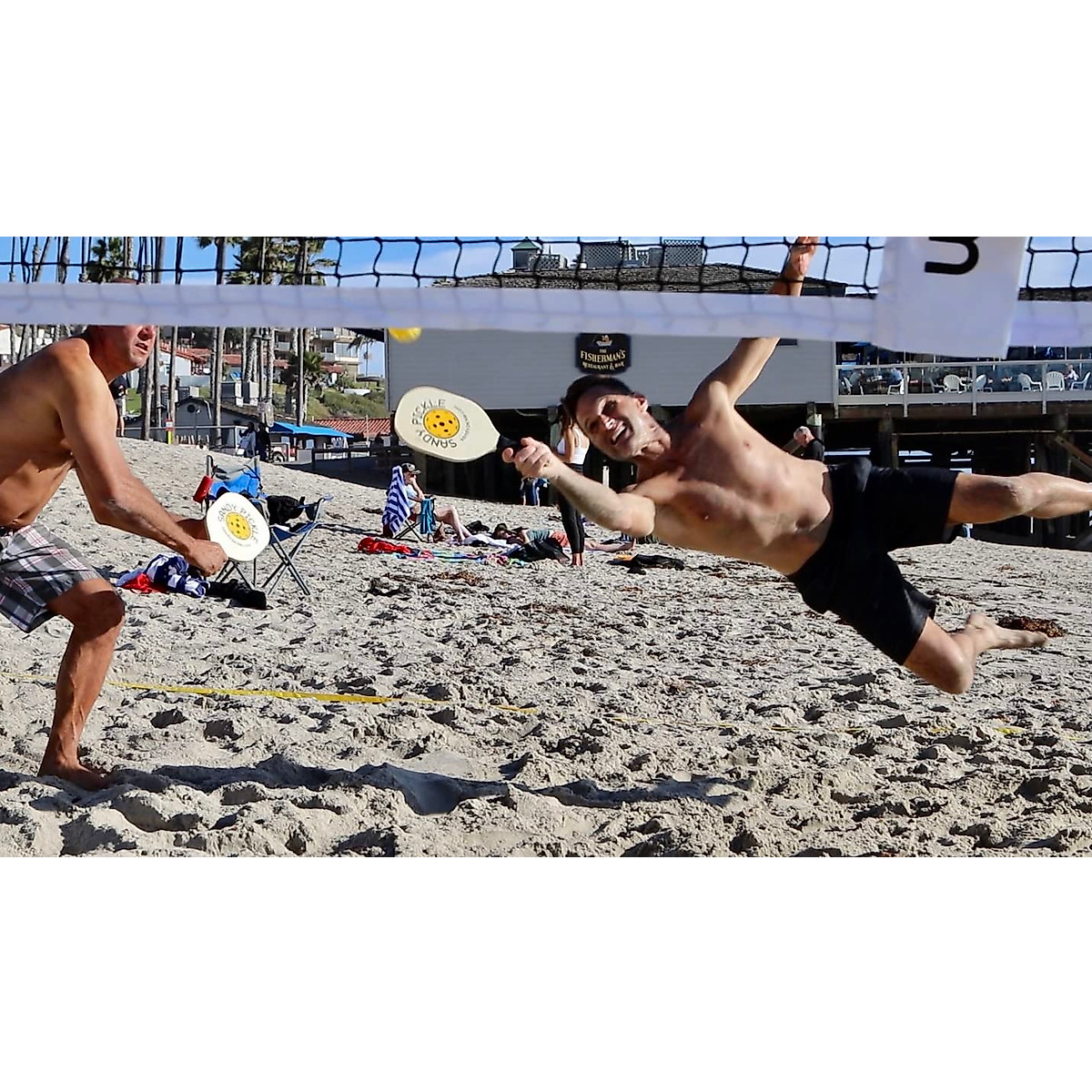 Sandy Pickle | Portable Beach & Grass Pickleball Set | Takes Pickleball Off The Hardcourt Puts IT ON The Beach, in The Park, & ON Your OWN Grass!