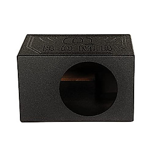 Q Power QBOMB12VL Single 12" Vented Ported Car Subwoofer Sub Box Enclosure QBOMB