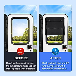 KUST Compatible with RV Door Sunshade Foldable Side Door Window Shade Cover Privacy Camping Travel for Most RV Interior Door 15.74 x 24.8