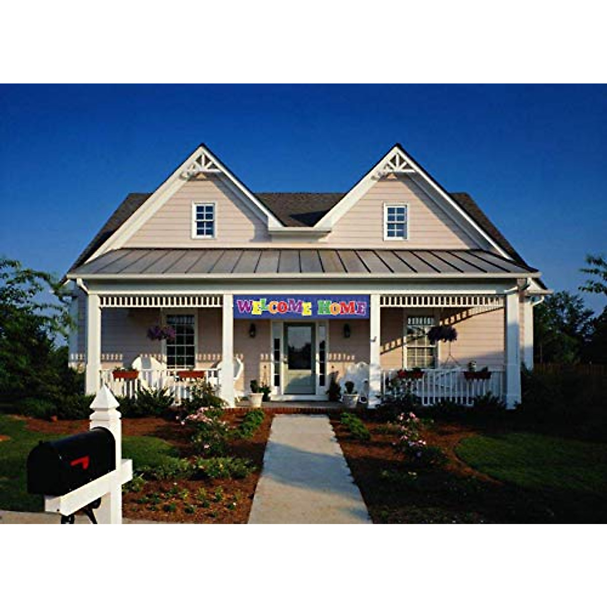 Extra Large Welcome Home Banner,Welcome Home Bunting Banner,Homecoming Deployment Return Party Sign - 9.8 x 1.6 Feet