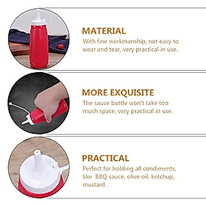 Luxshiny Bottle Dispenser Condiment Squeeze Bottle Squirt Bottle: Empty Refillable Sauce Bottles Dispenser for Paint Ketchup Mustard Oil Sauces Resin Cake Decorating Oil Bottle Dispenser