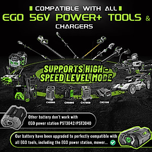 【3rd-Gen】56V 5.0Ah Replacement with Holder for EGO 56V Battery BA2800T BA4200 BA5600T BA1400, Compatible with EGO 56 Volt Battery Power+ Tools STA1500 ST1502LB CS1604 LB4800 LB6504 LB5804 HT2400