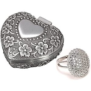Engagement Moissanite Diamond sparkling Ring ~ Bella Swan Engagement ring ~ Sterling Silver 925 Wedding Ring for women ~ Women's Micro Pavé Zircon Ring with a prestige Metal Jewelry Box ✬✬✬By Fantasy World✬✬✬ (Moissanite, 10)