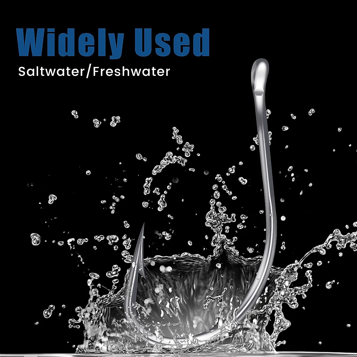 Carbon Steel Fishing Hooks 500 Pcs, Circle Hooks Assortment for Saltwater Freshwater Ice Fishing, Salt Water Fish Hooks for Catfish Trout Bass Octopus Multi Size 6 8 10 12 14 16 18 20 22 24