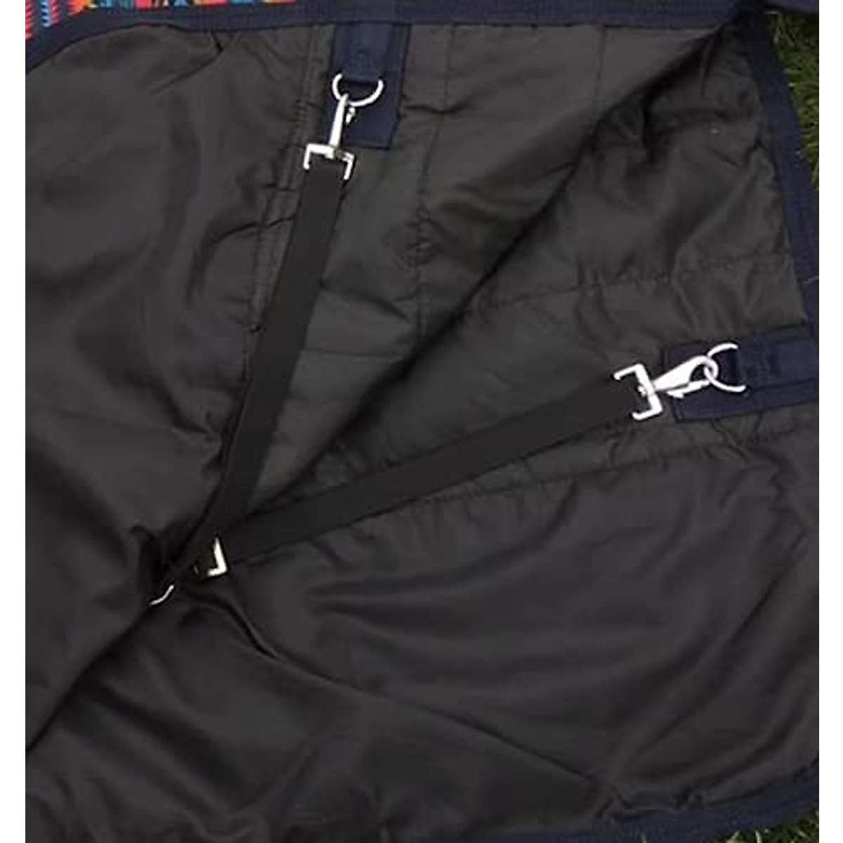 Tech Equestrian 1200 Denier Horse RAIN Sheet (Waterproof/Breathable & Wind Proof Turnout Sheet) Horse Breathable RAINSHEET (Black-Turquoise, 72)