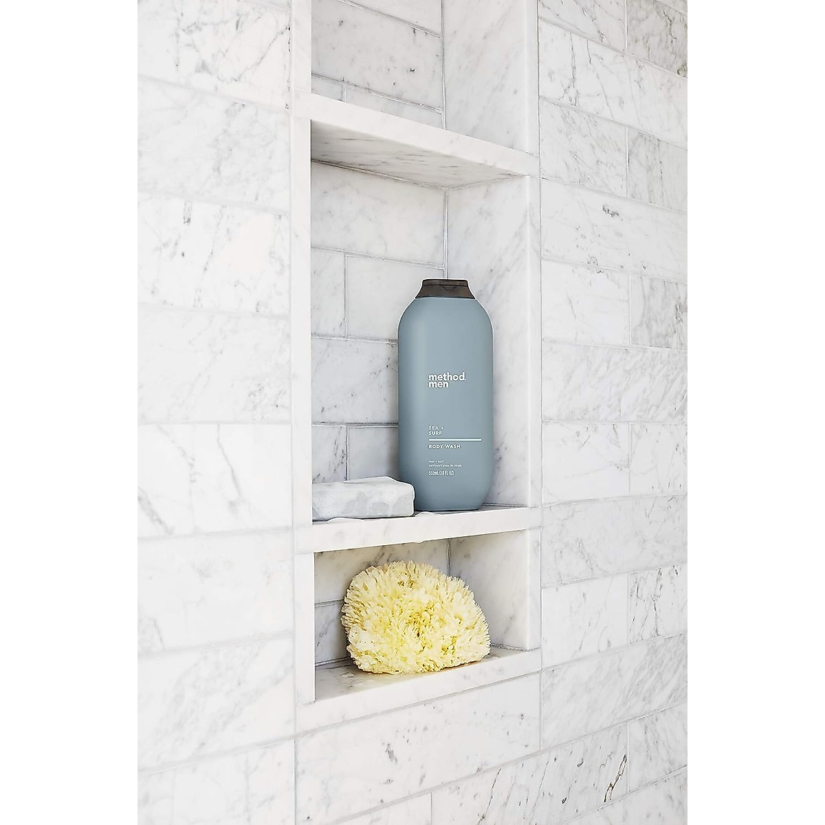 Method Men Body Wash, Sea + Surf, Paraben and Phthalate Free, 18 FL Oz (Pack of 3),Softening