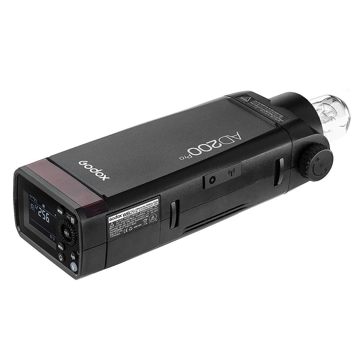 Godox AD200Pro AD200 PRO Pocket Strobe Flash, 200Ws TTL HSS 1/8000s 2.4G Studio Monolight, Lithium Battery Outdoor Speedlite with Godox H200R Ring Flash Head and Godox AK-R1 Round Head Accessories Kit